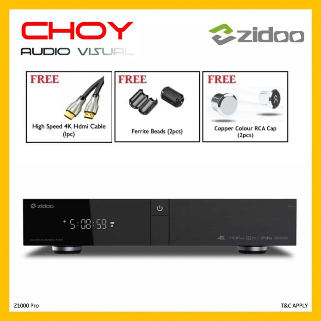 Zidoo Z1000 Pro New 4K UHD Android Media Player + Free Gift | Shopee ...