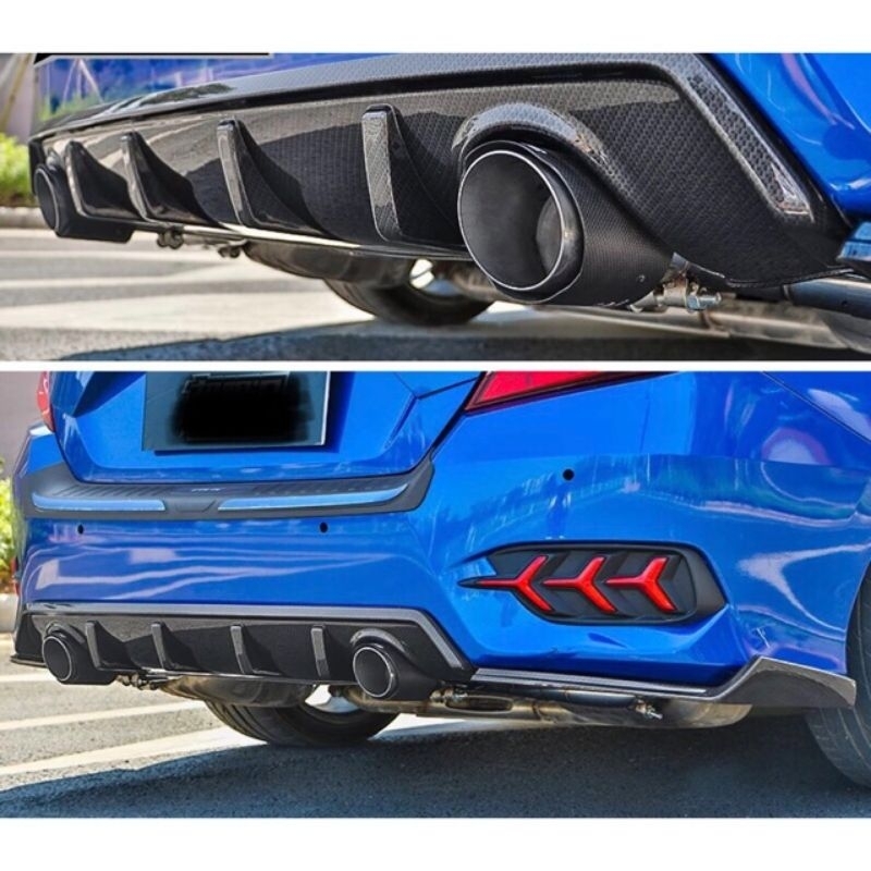 Honda Civic Fc Rear Exhaust Tip With Piping Chrome Ekzos / Akrapovic ...