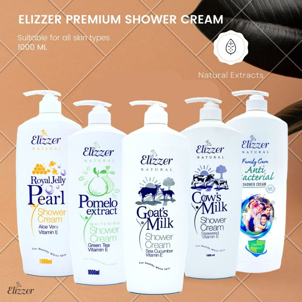 Elizzer Premium Shower Cream Body Wash - Sabun Mandian for Brightening ...