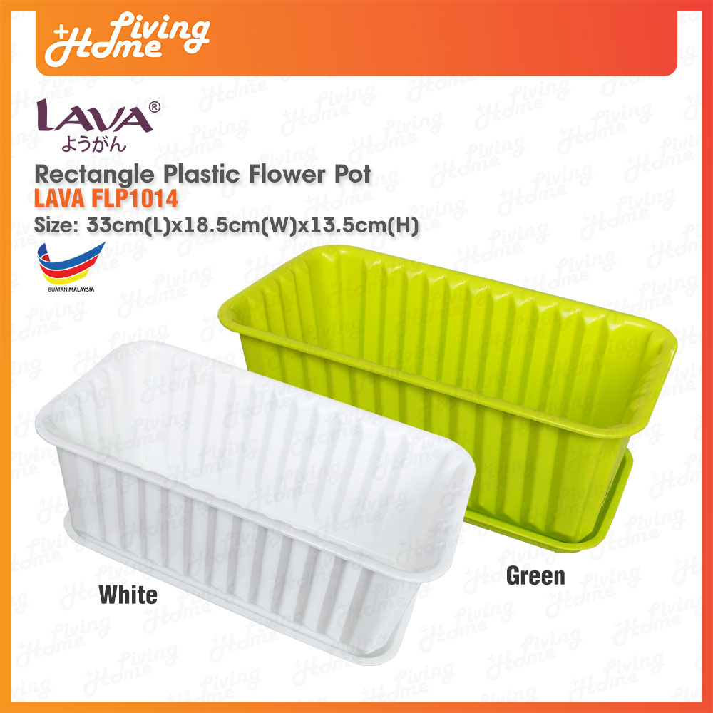 Rectangular Plastic Flower Pot With Saucer Pasu Bunga Plastik Dengan ...