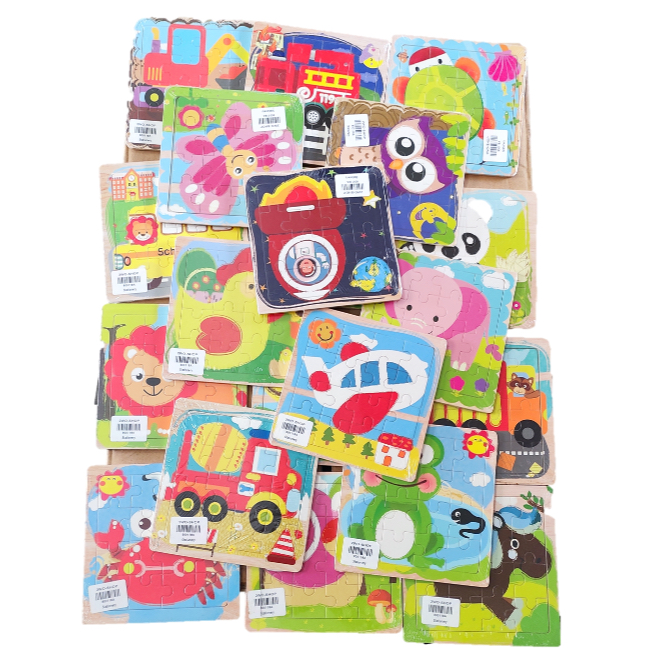 Brain Development Puzzle With Cartoon For Children Kid Teka Teki Dengan ...