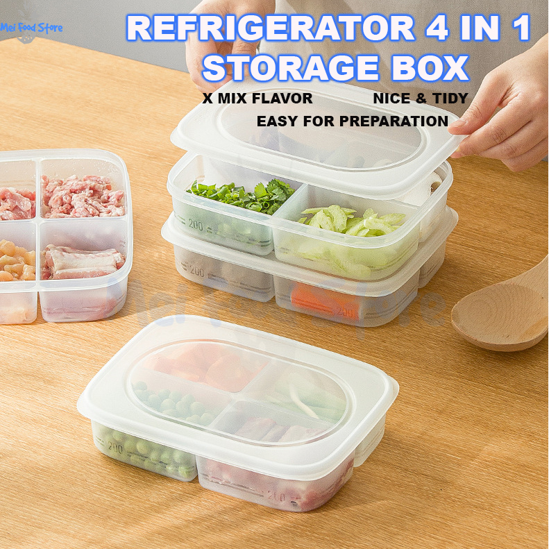 Mei Food Store 4 in 1 Japanese Fridge Organiser Freezer Stackable ...