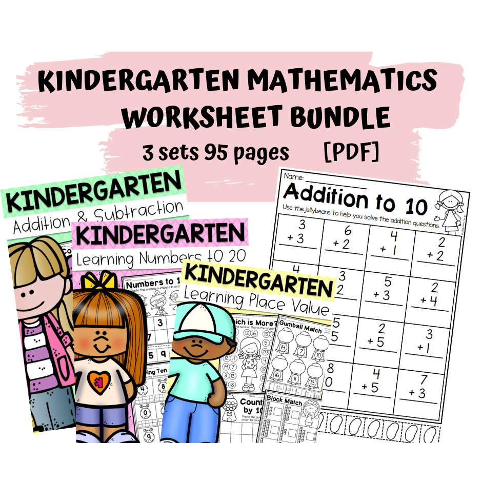 A113 - [PDF] Kindergarten Mathematics Worksheet Bundle 95 pages ...