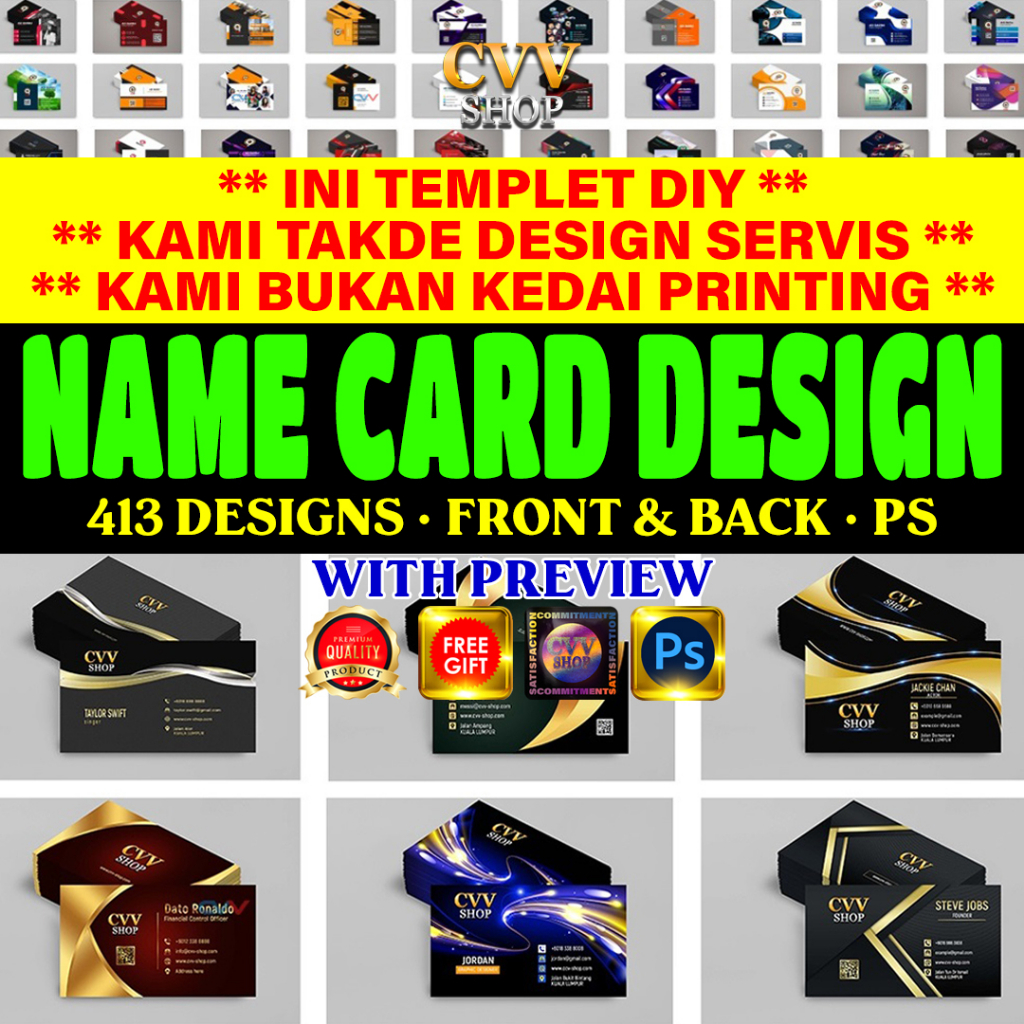 Name Card Design - Editable Business Card Templates For Photoshop - 413 ...