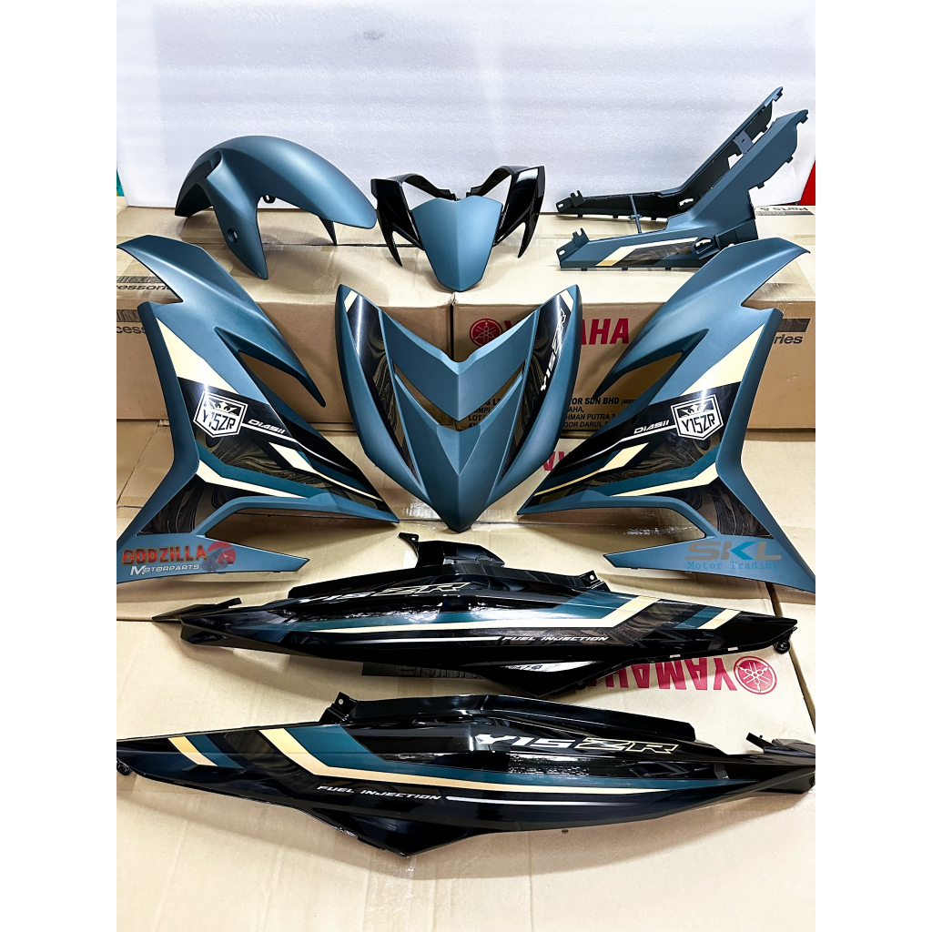 COVERSET Y15ZR 2023 MATTE GREEN ORIGINAL HLY V2 V1 YAMAHA Y15 YSUKU ...