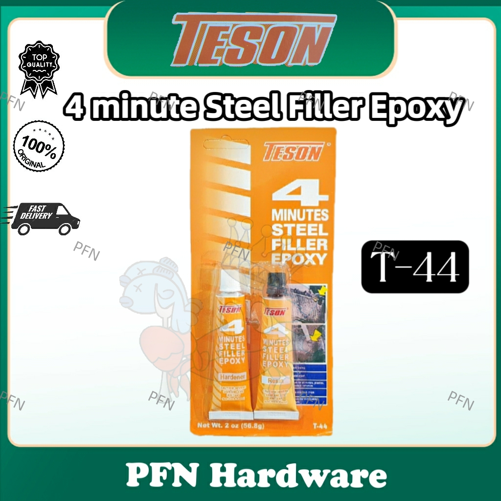 TESON T-44 4 Minutes Steel Filler Epoxy 56.8G (Resin & Hardener) Made ...