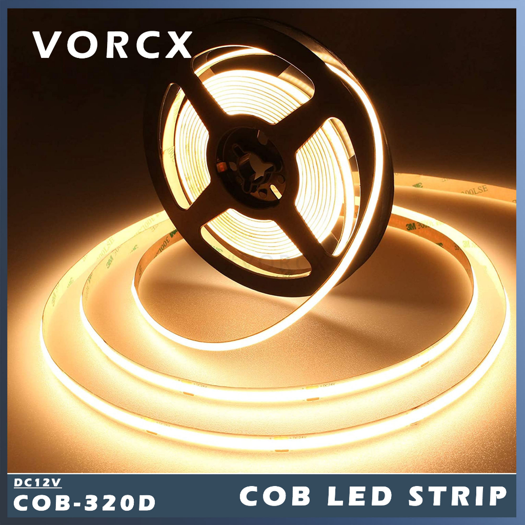 LightLab COB-320D DC12V Continuous Dot Free LED Strip Light 5meter | Shopee Malaysia