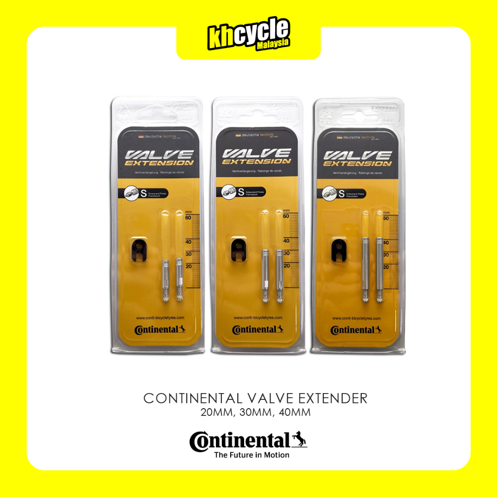 Continental Valve Extender for Presta 20mm, 30mm, 40mm - 1 pair ...