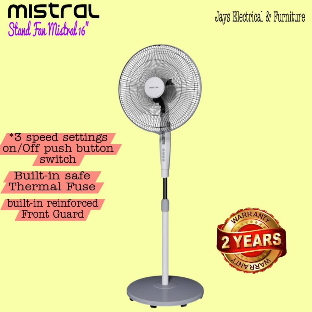 Mistral MSF1629WV2 Stand Fan 16" | Shopee Malaysia