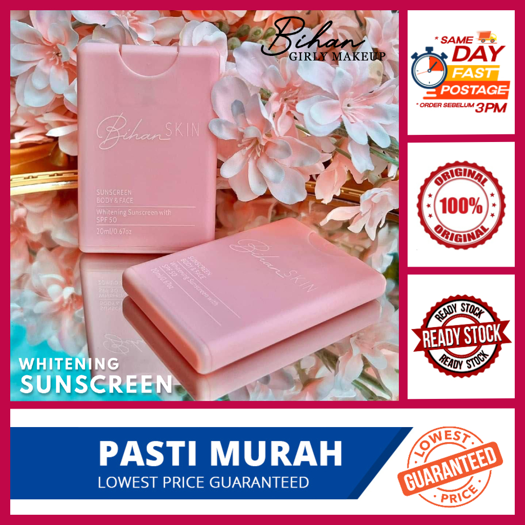 Bihan Sunscreen / Bihan Girly Makeup BGM Body Face Whitening Sun Screen ...