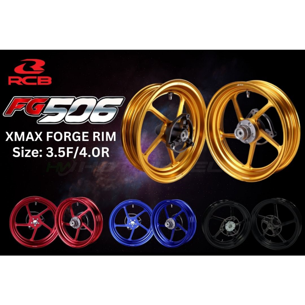 RCB RACING BOY XMAX 250 FORGED RIM FG506 FR-350 *15 // RR-400*14 ...