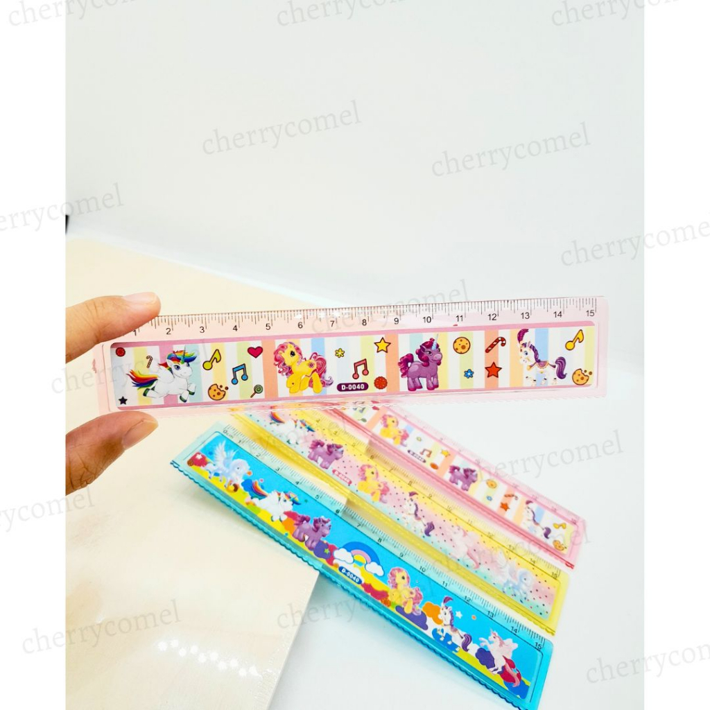 15cm Pony Ruler Pembaris Stationery Unicorn Horse Alat Tulis Cute ...