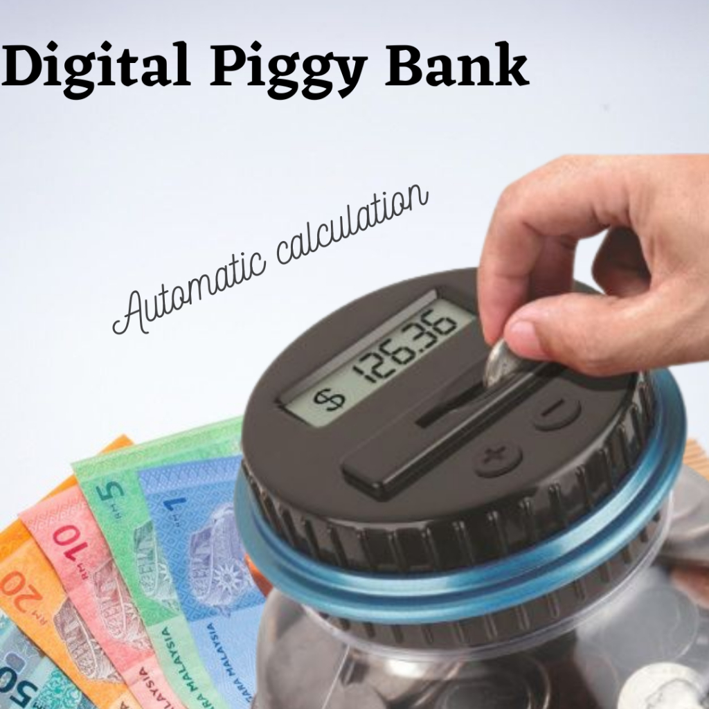 🔥IN STOCK🔥Tabung Simpanan Digital Counting Coin LED Display Piggy Bank ...