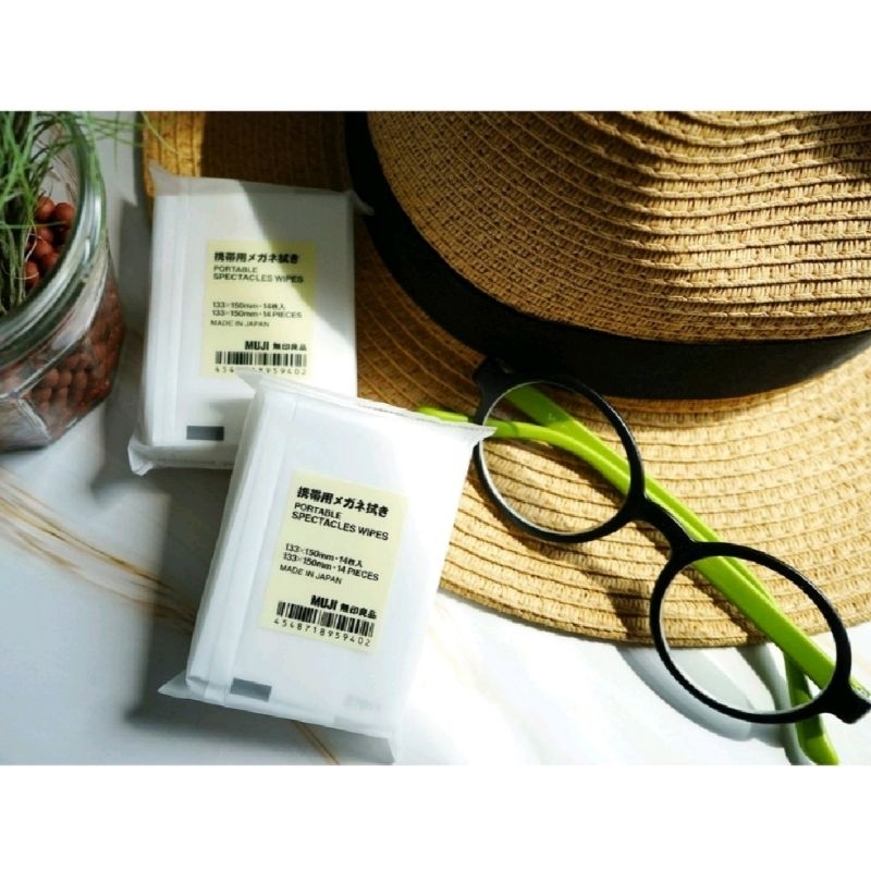 (2 packs)Muji Portable Spectacles Wipes For Spectacles, Mobile Phone, i ...
