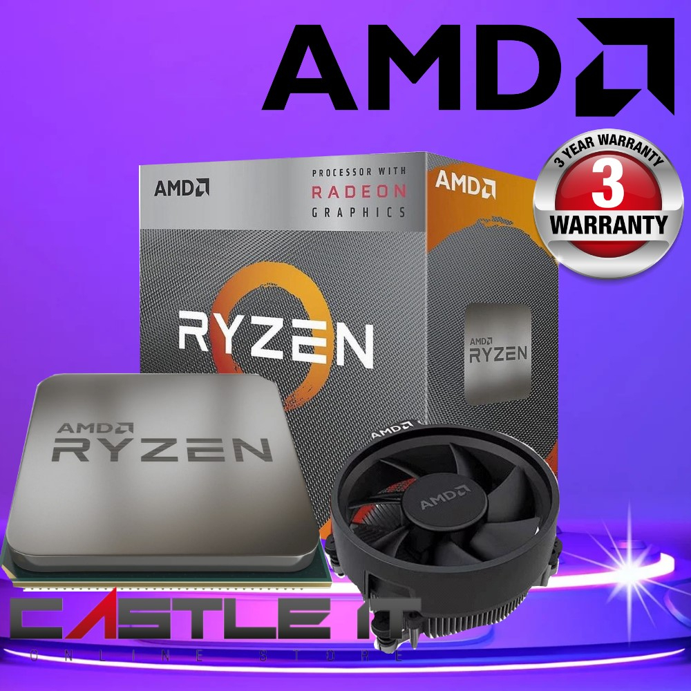 AMD Ryzen 3 3200G Processor 4 Cores 4 Threads 3.6GHz Boost 4.0GHz With ...