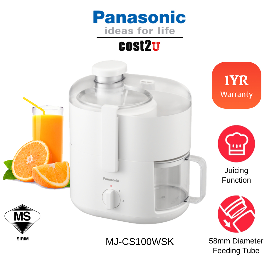 Panasonic Compact Juicer 0.6L | MJ-CS100WSK (Fruit Juicer Pengisar ...