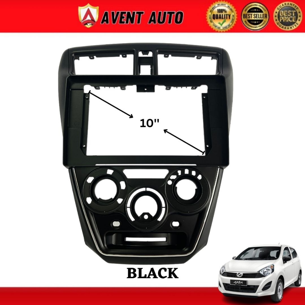 CASING ANDROID PLAYER PERODUA AXIA 2014-2022 10 INCH BLACK (Build-In ...