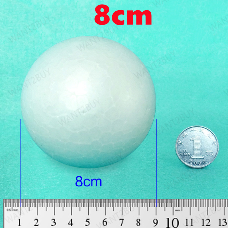 1-15cm DIY White Round Styrofoam Wedding Polystyrene Craft Foam Ball ...