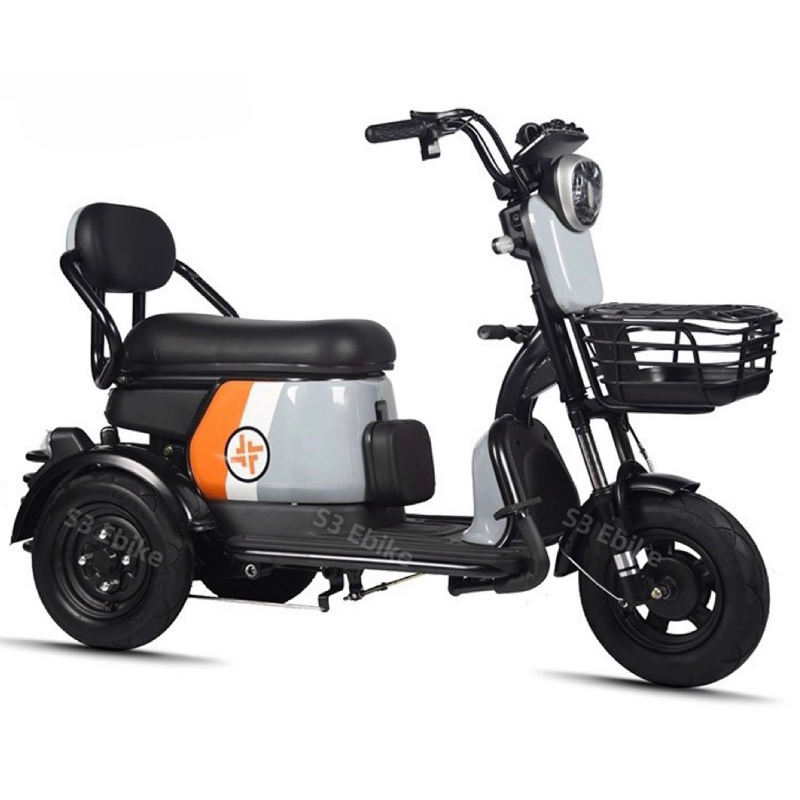 Ebike 3 Wheels Elektrik Basikal 3 Roda Electric Tricycle 3 Seats ...