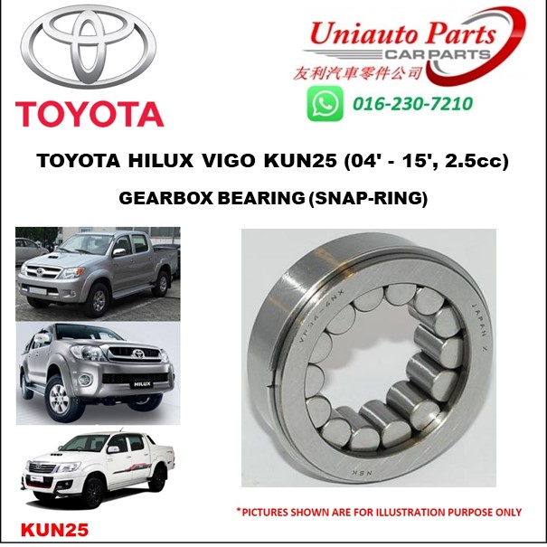 TOYOTA HILUX VIGO KUN25 (04' - 15', 2.5cc) GEARBOX BEARING (SNAP-RING ...