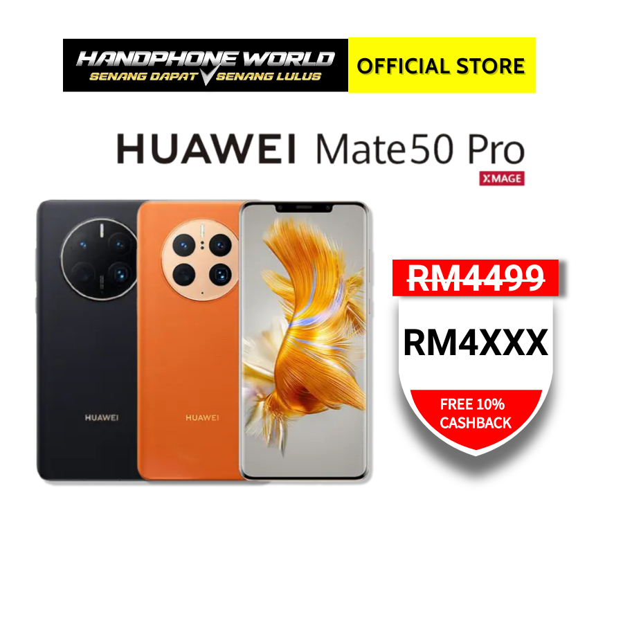 Huawei Mate 50 Pro (8GB+256GB) | Ultra Aperture XMAGE Camera | Low Battery Emergency Mode ...