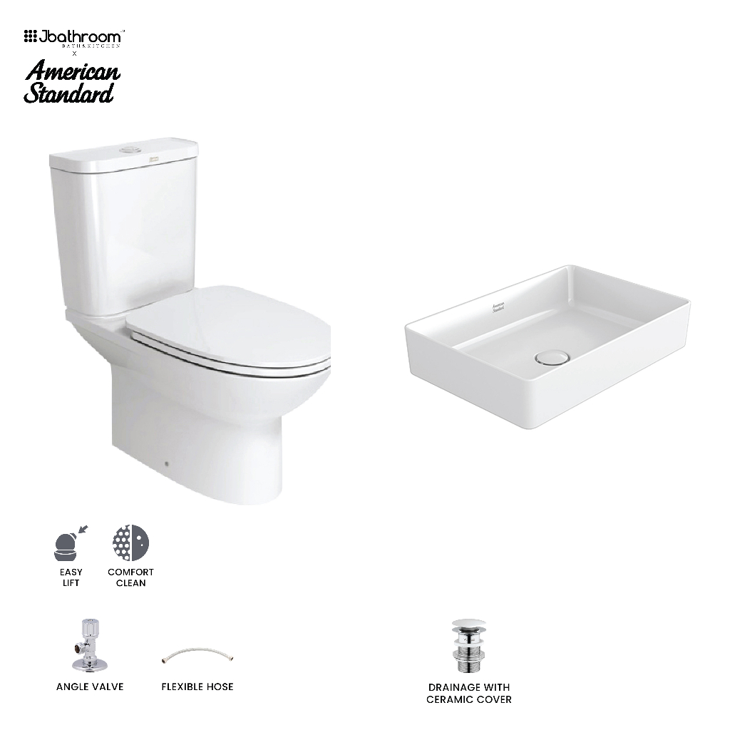 American Standard Neo Modern CL26305 close coupled toilet + Acacia ...