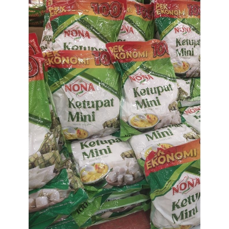 NONA 100pcs Pek Ekonomi Ketupat Mini | Mini Rice Cube Nasi Impit Mini ...