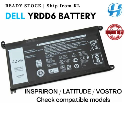 DELL YRDD6 Battery for Inspiron 3505 3493 5585 7000 3580 5482 Latitude ...
