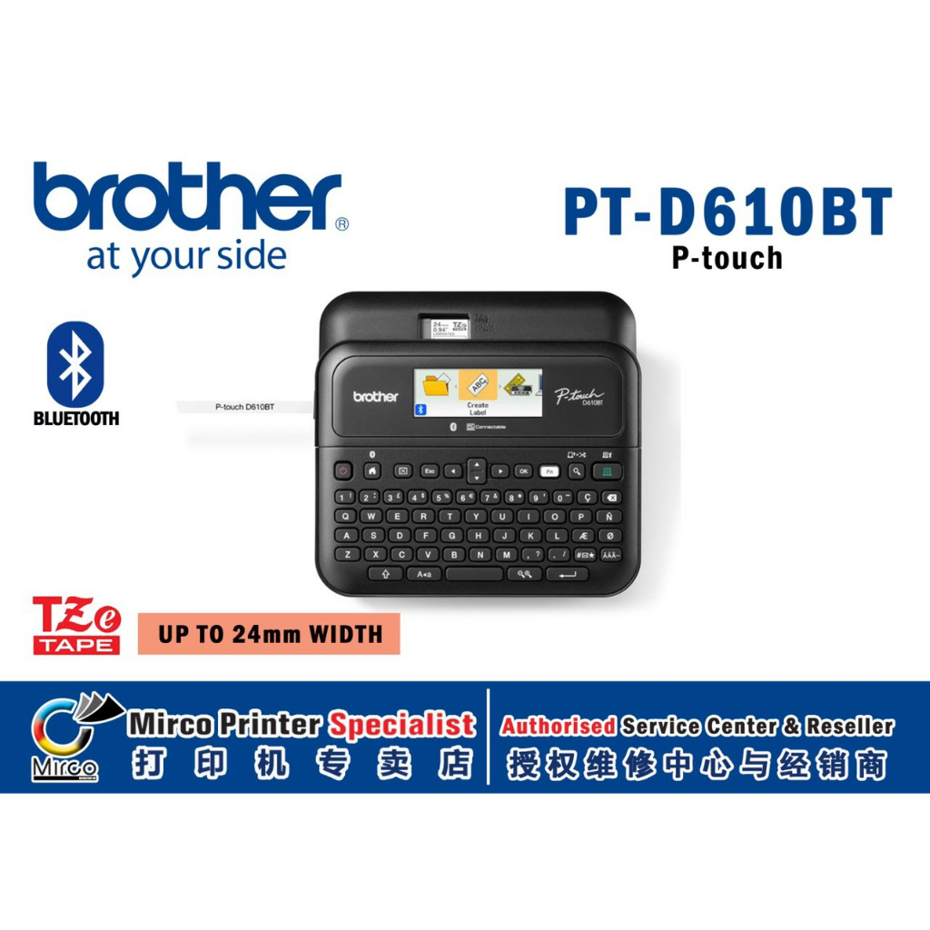 Brother PT-D610 24mm Labeling Mobile Sticker Printer | Shopee Malaysia