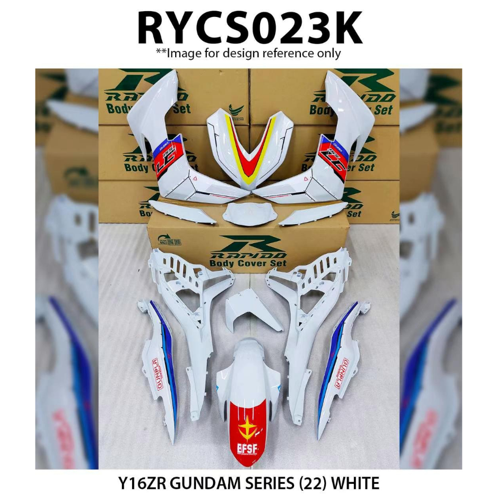Cover Set Rapido Y16ZR Yamaha Gundam Series (22) Color White Y16 ...