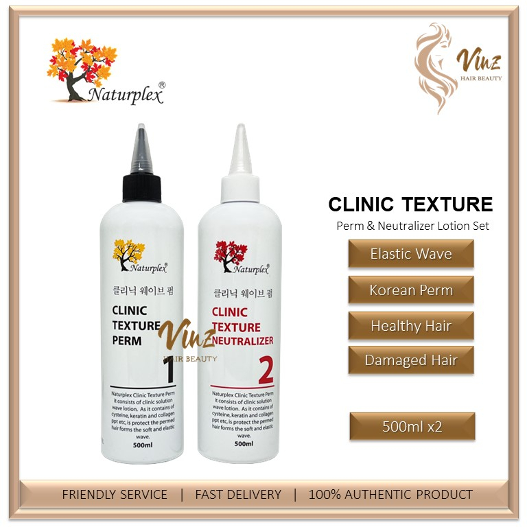 Naturplex Korea Clinic Texture Permanent Perm & Neutralizer Lotion Set ...