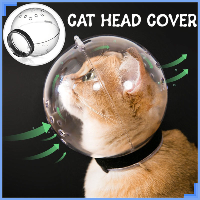 Breathable Cat Muzzle Anti Bite Astronaut Head Cover Grooming Mask Anti ...