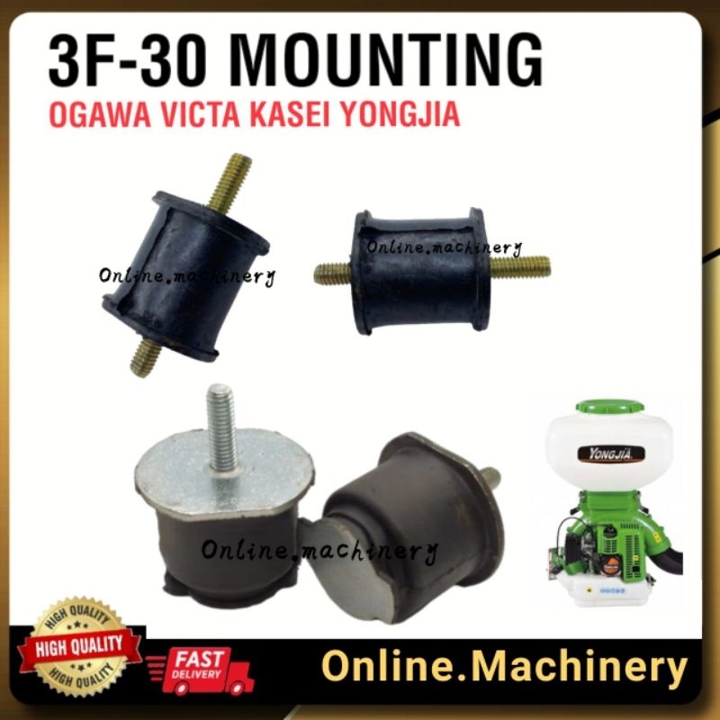 3F-30 Mounting Tapak Getah Hitam Ogawa Yongjia Kasei Ecotec Senco Victa Sembur Padi Mesin Pam ...