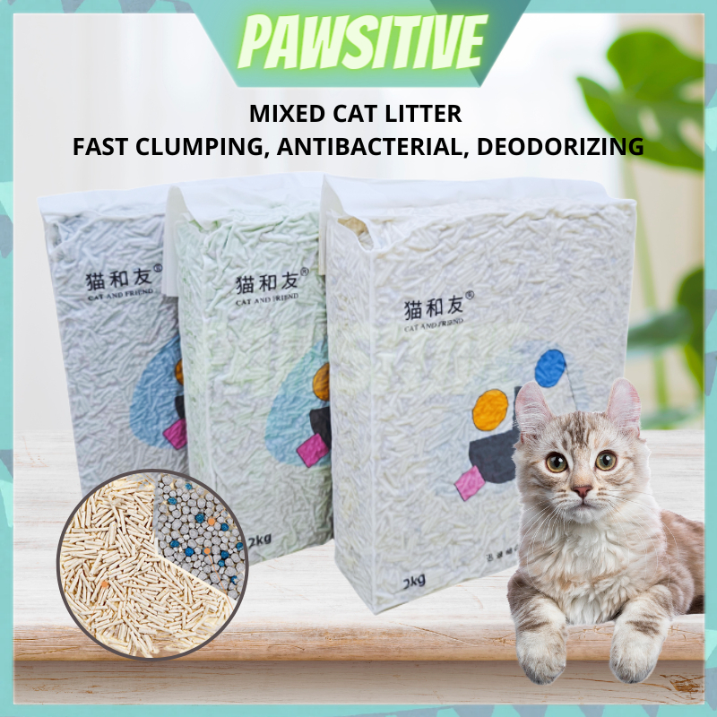 PAWSITIVE Tofu Cat Litter Sand/Clumping Cat Litter/Pasir Kucing Wangi ...