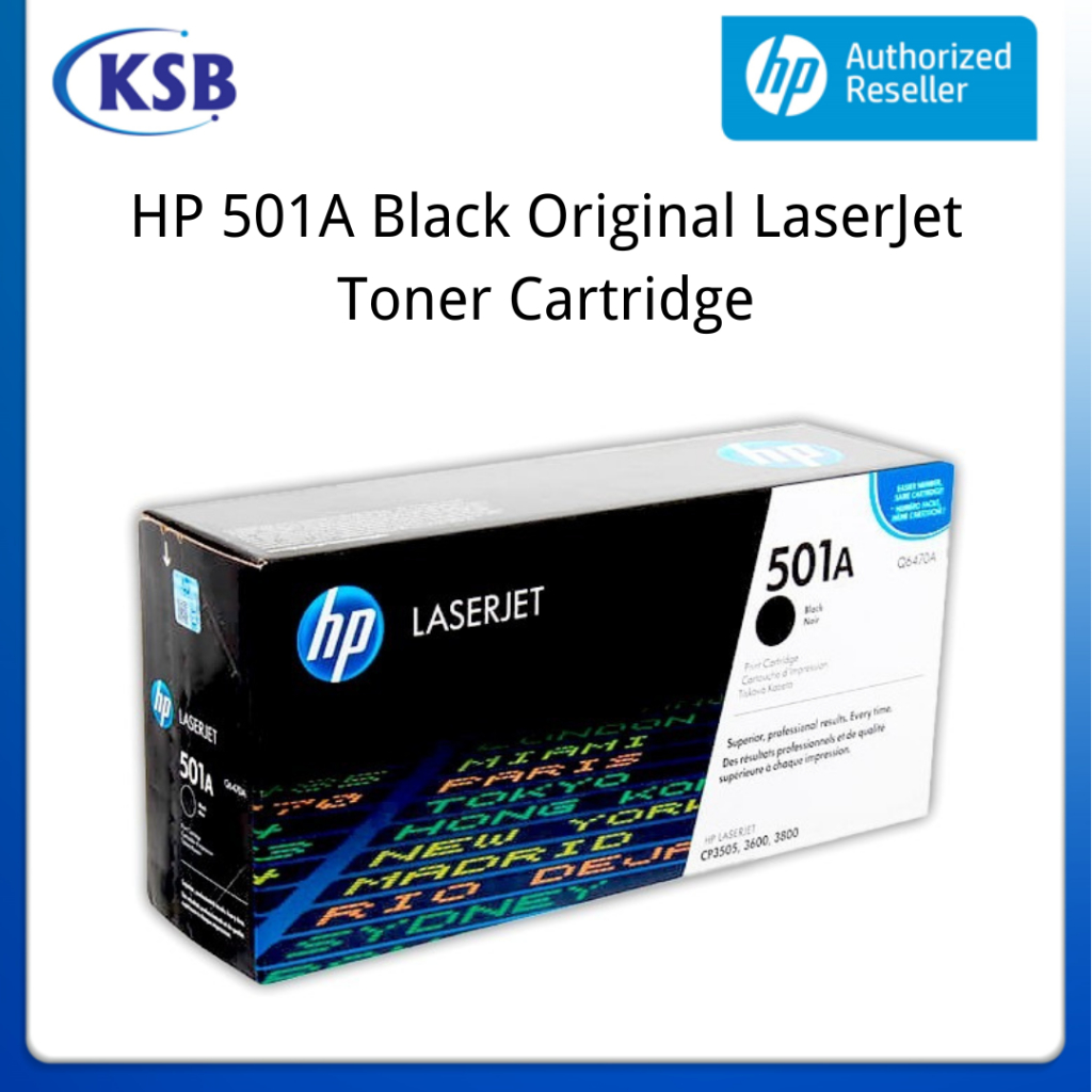 HP 501A Black Original LaserJet Toner Cartridge ( Q6470A ) (Expired ...