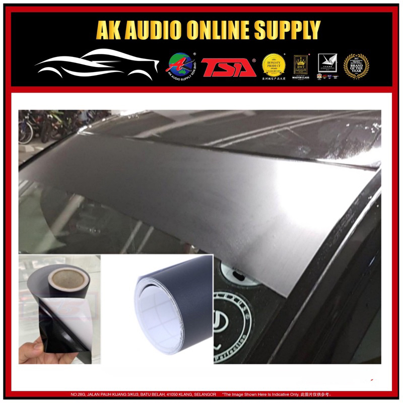 Front Matt Black Windscreen Windshield Window Sticker 10 inch x 52 inch ...
