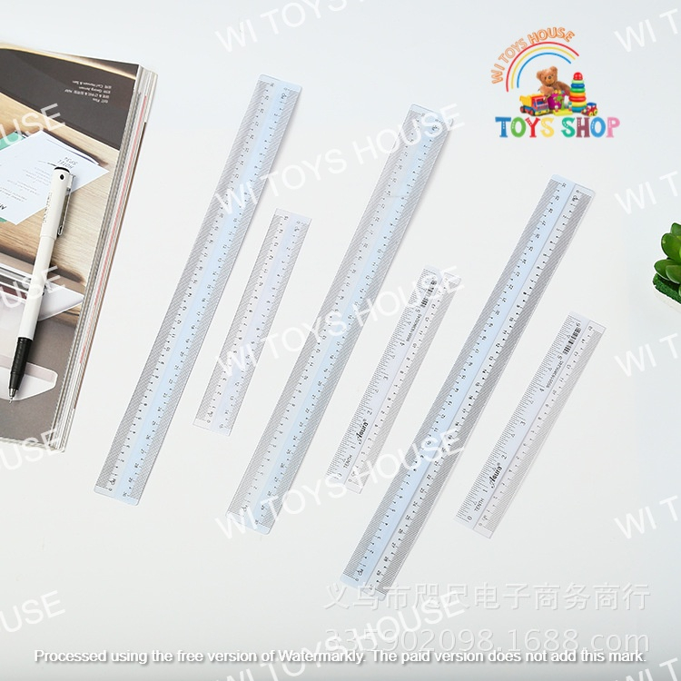 WI Plastic Ruler 15CM Straight Ruler Pembaris Plastik PVC Flexible Half White Ruler Stationery ...