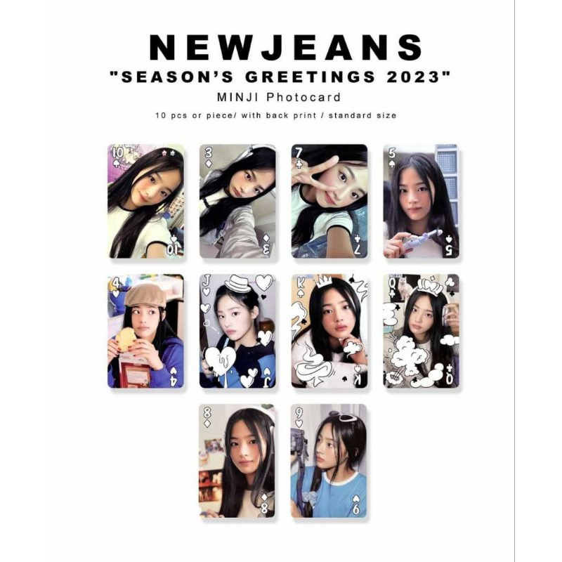 K-POP NWJNS NEWJEANS SEASON GREETINGS 2023 ROOM 722 OFFICIAL PHOTOCARDS (MINJI VER.) OMG DITTO ...