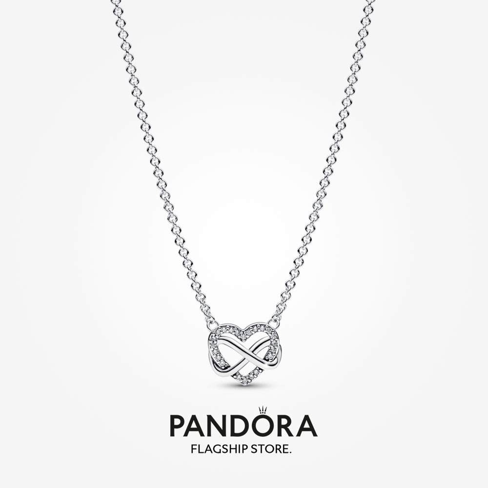 Pandora Sparkling Infinity Heart Collier Necklace | Shopee Malaysia