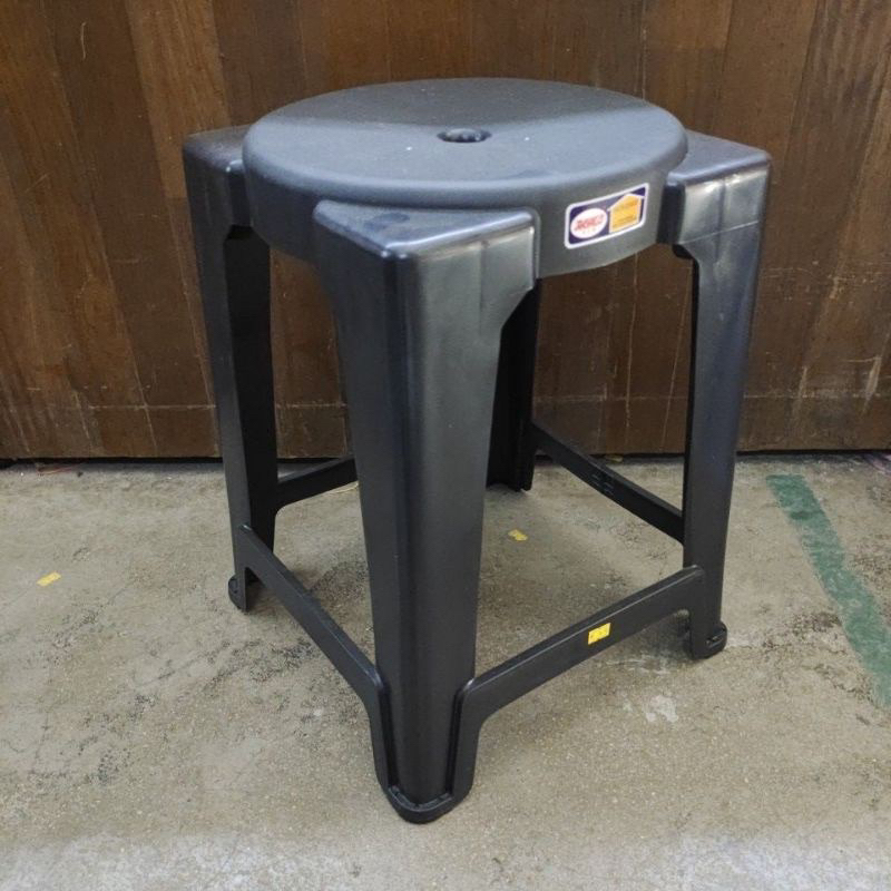 RAYACO Stackable Heavy Duty Plastic Stool Chair Plastic Bench Guest ...