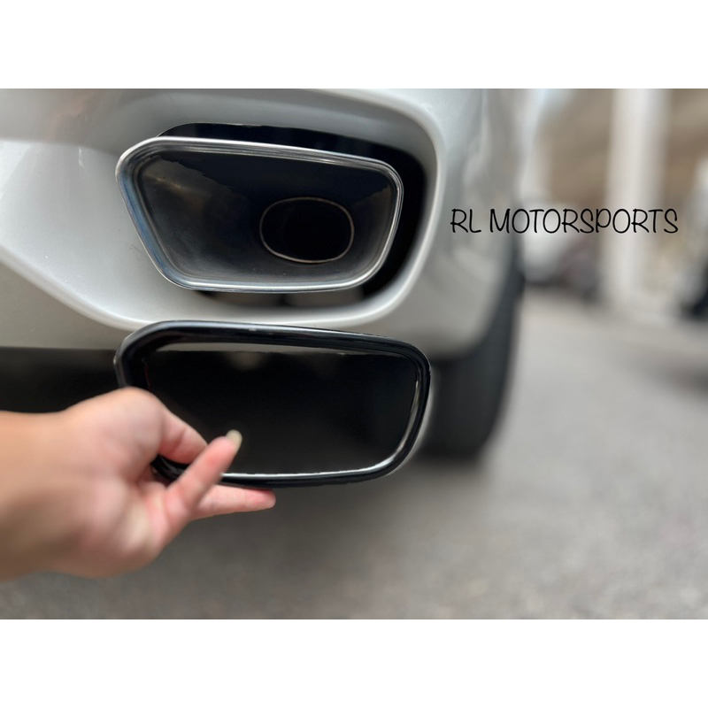 BMW F15 F16 X5 X6 rear muffler exhaust pipe cover chrome delete guard ...