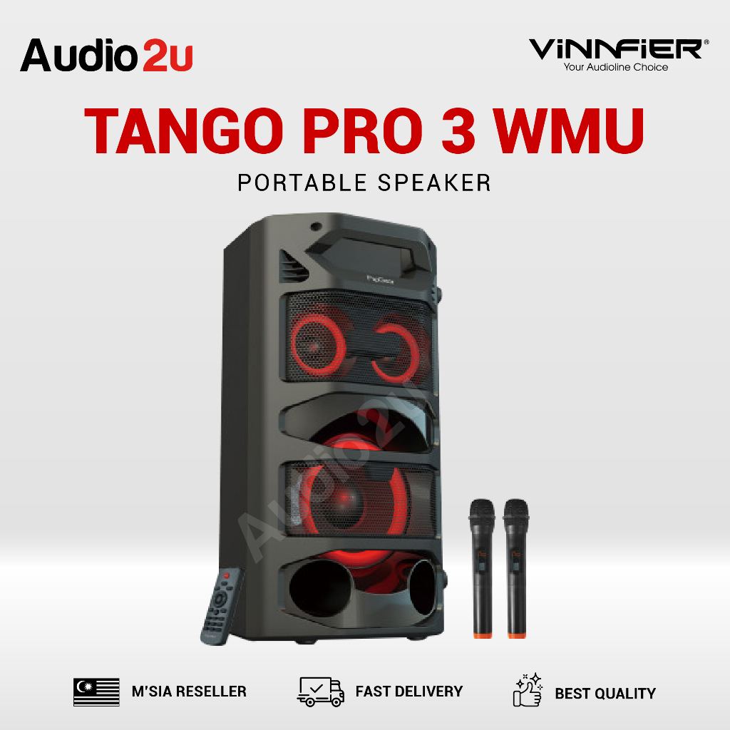 FlipGear Vinnfier Tango Pro 3 WMU Portable Trolley Karaoke Speaker 200W | Shopee Malaysia