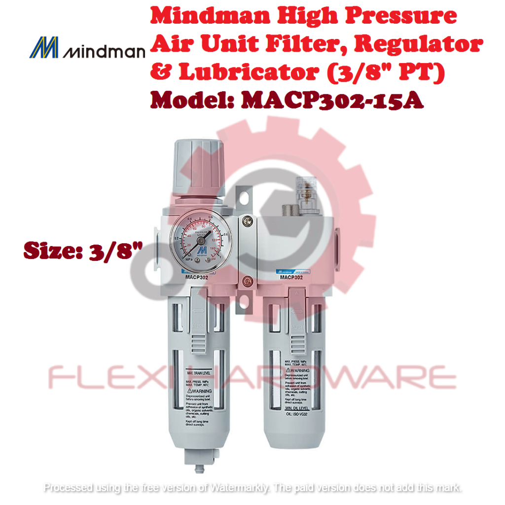 Mindman MACP302-15A High Pressure Air Unit Filter, Regulator ...
