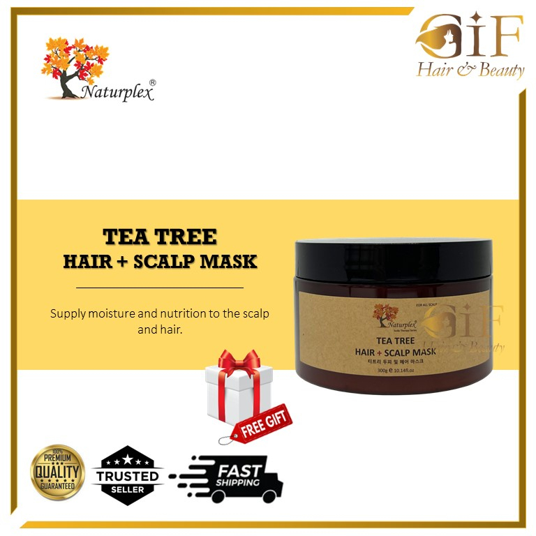 (W/FREEGIFT) Naturplex Scalp Therapy Tea Tree Hair + Scalp Mask (300g ...
