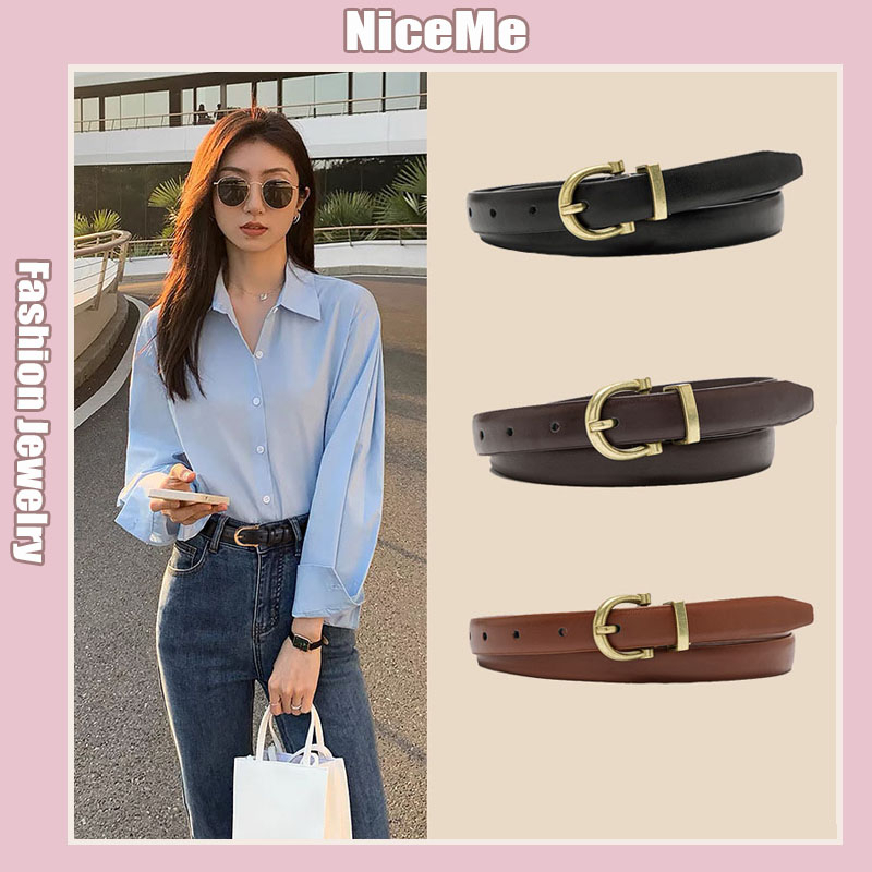 Retro Belt Simple And Versatile Thin Belt Korean Jeans Belt Women's ...