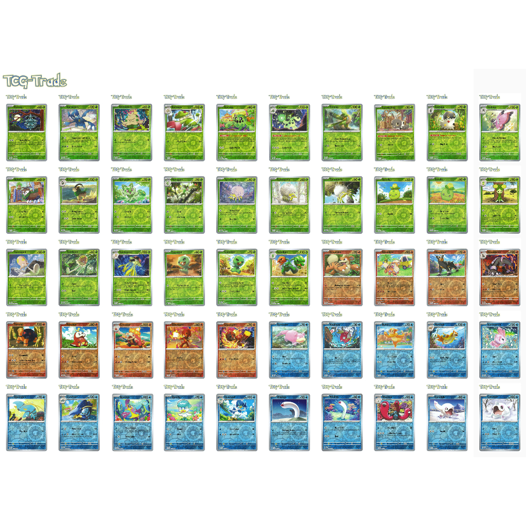 [Pokemon TCG Singles] SV1 Base Set - Common/Uncommon Reverse Holo Pg 1 ...