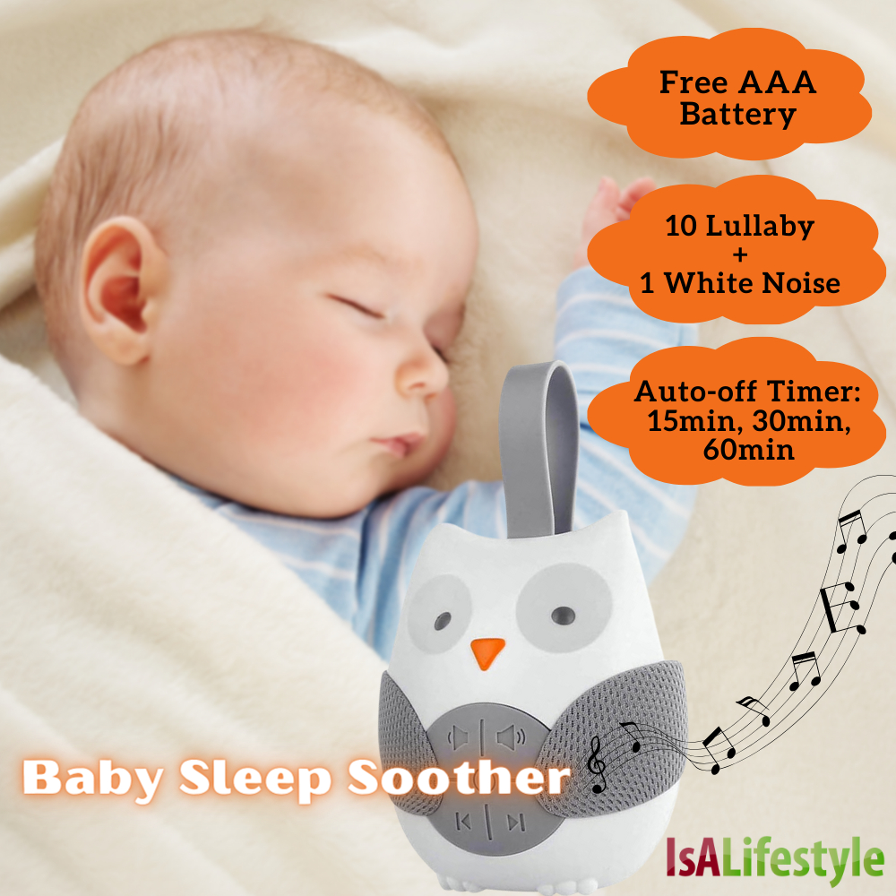 IsALifestyle Portable Owl Newborn Sleep Aid Machine Baby Soother With ...