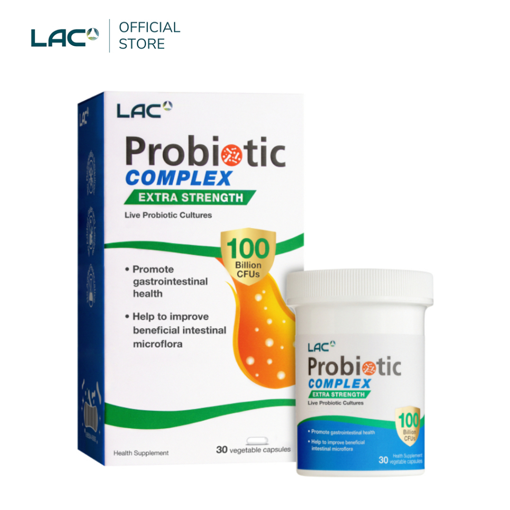 LAC Probiotic Complex 100 Billion CFUs (30 Vegetable Capsules) [Exp Oct ...