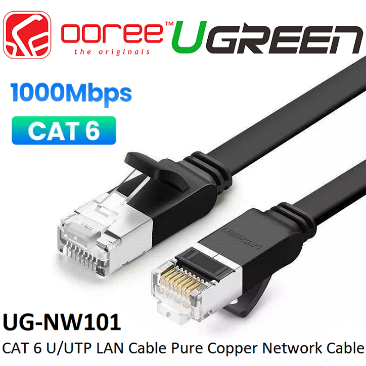 UGREEN NW101 CAT 6 CAT6 U/UTP ETHERNET PATCH CABLE GIGABIT RJ45 NETWORK WIRE ROUND LAN CABLE ...