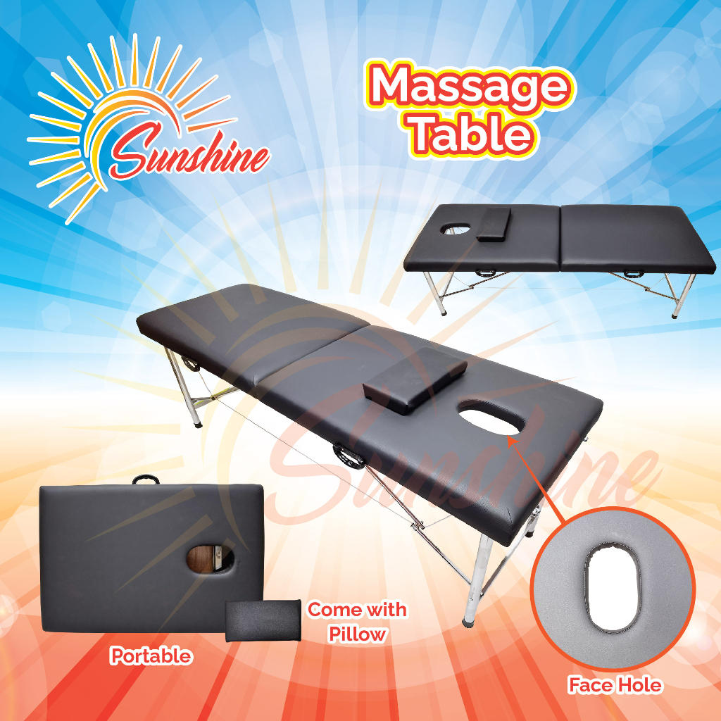 Portable Foldable Stainless Steel Massage Bed + Pillow + Carry Bag ...